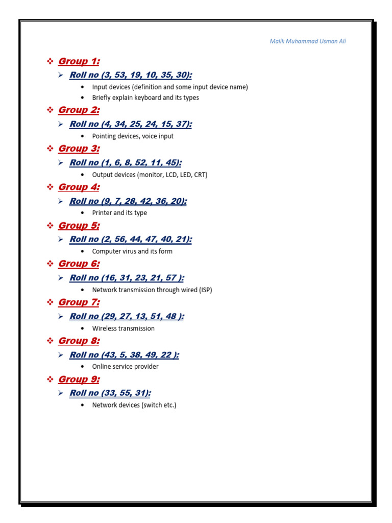 ICT Presentation Topics Overview | PDF