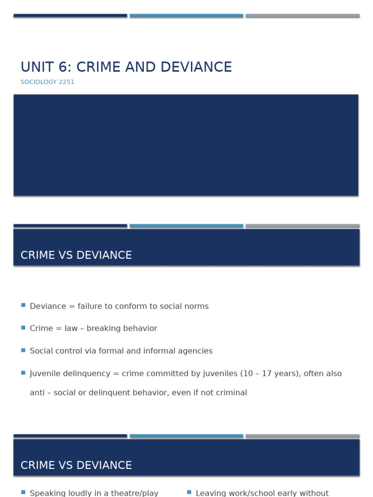 Crime and Deviance: Key Concepts | PDF