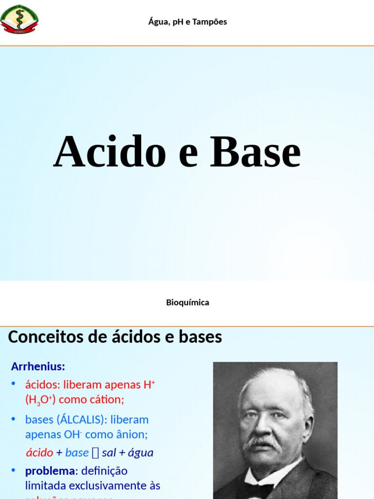 Aula Acido, Base Presentation 2 | PDF | Ph | Solução-tampão