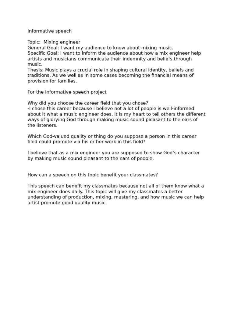 Informative and Persuasive Speech | PDF | Mind | Religious Belief And ...