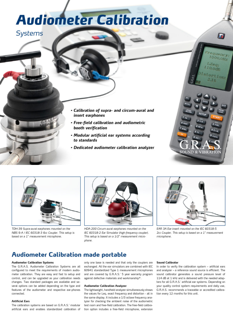 Audiometer Calibration: Systems | PDF | Headphones | Microphone