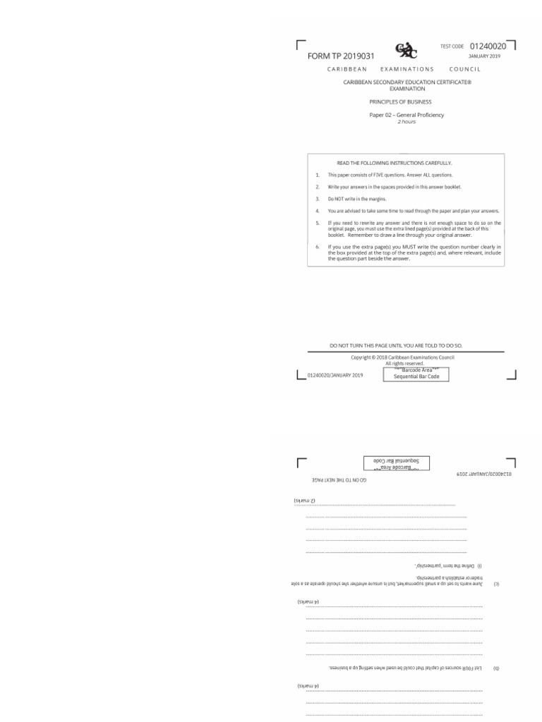 Pob P2-Jan 2019 - Booklet | PDF