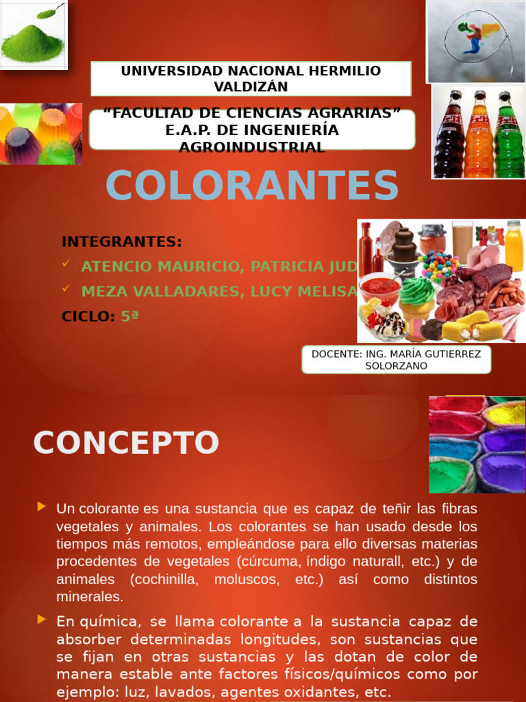 Colorantes Trabajo | PDF | Carotenoide