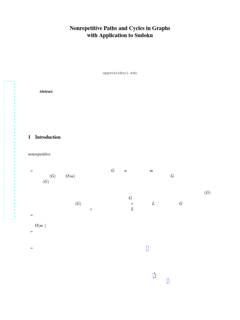 Nonrepetitive Paths Full | PDF | Vertex (Graph Theory) | Combinatorics