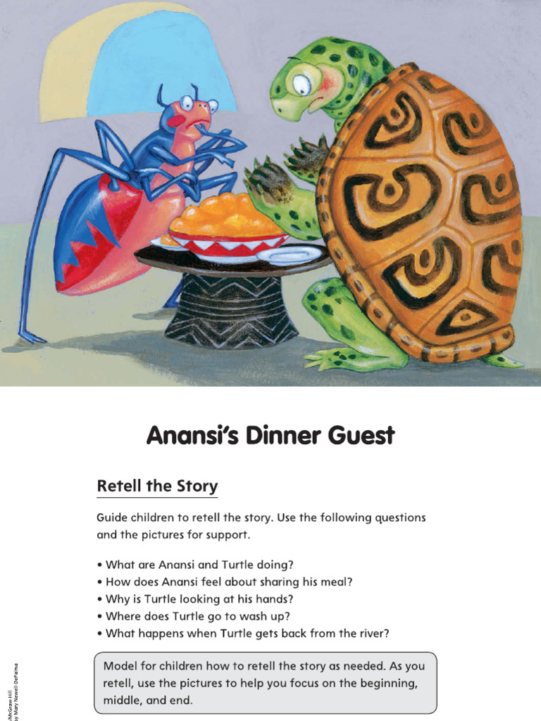 Retelling Cards. Anansi's Dinner Guest | PDF
