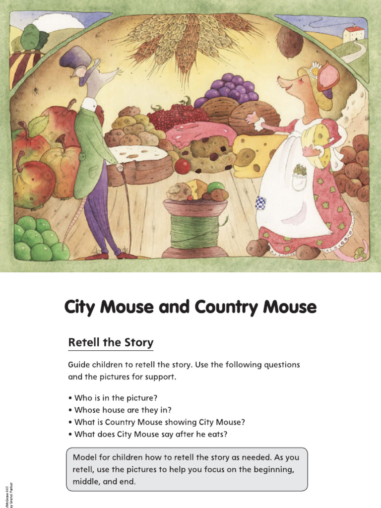 Retelling Cards. City Mouse and Country Mouse | PDF