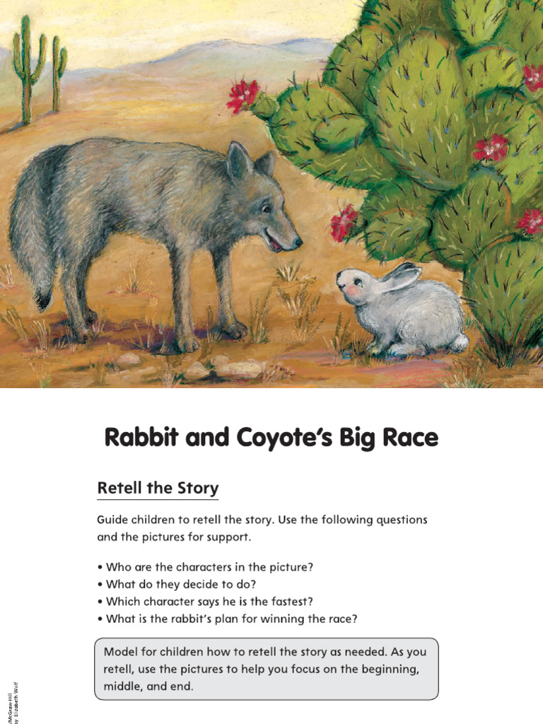 Retelling Cards. Rabbit and Coyote's Big Race | PDF