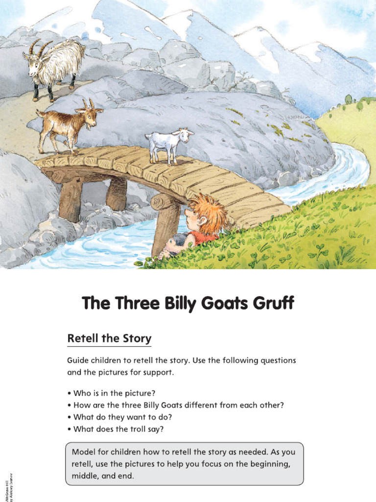 Retelling Cards. The Three Billy Goats Gruff | PDF