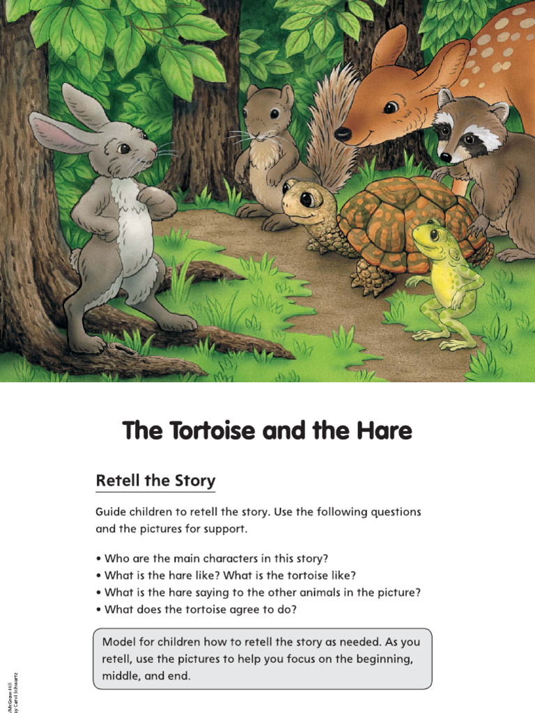 Retelling Cards. The Tortoise and the Hare | PDF