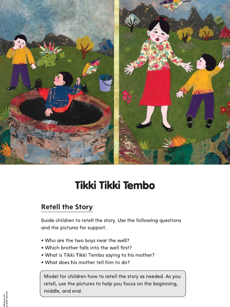 Retelling Cards. Tikki Tikki Tembo | PDF
