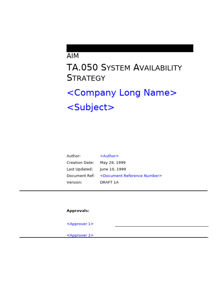System Availability Strategy Overview | PDF | Computer Network | Databases