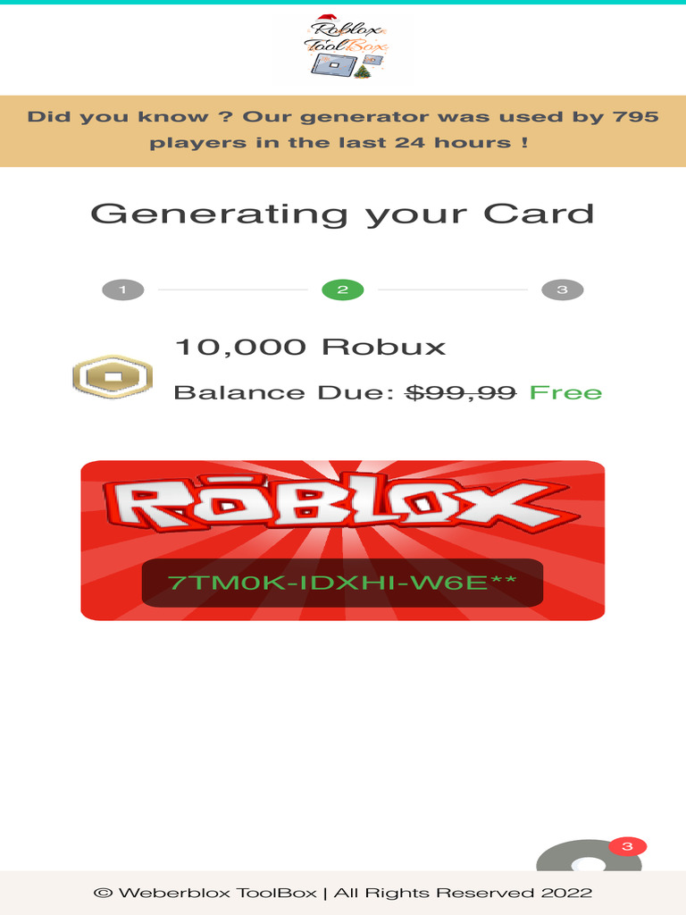 10,000 Robux Generator Overview | PDF