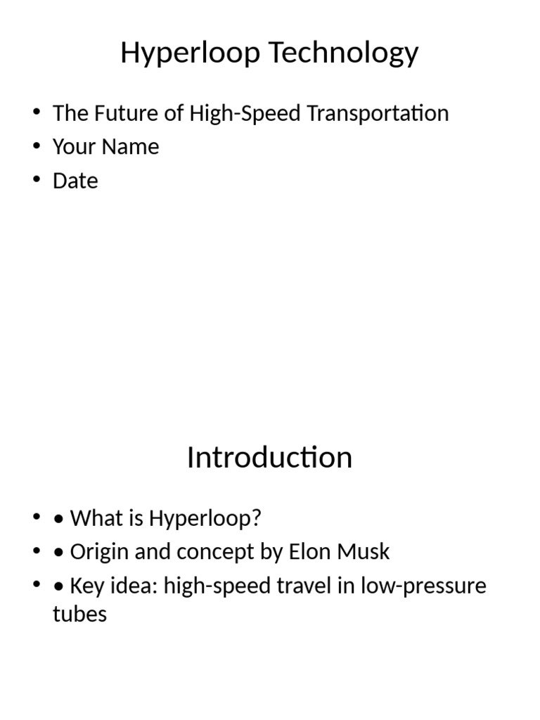 Hyperloop_Technology_Presentation | PDF