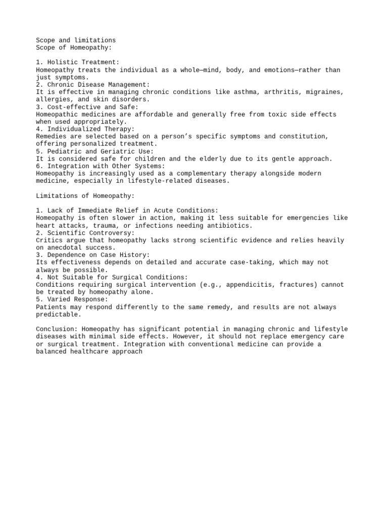 Scope and Limitations | PDF