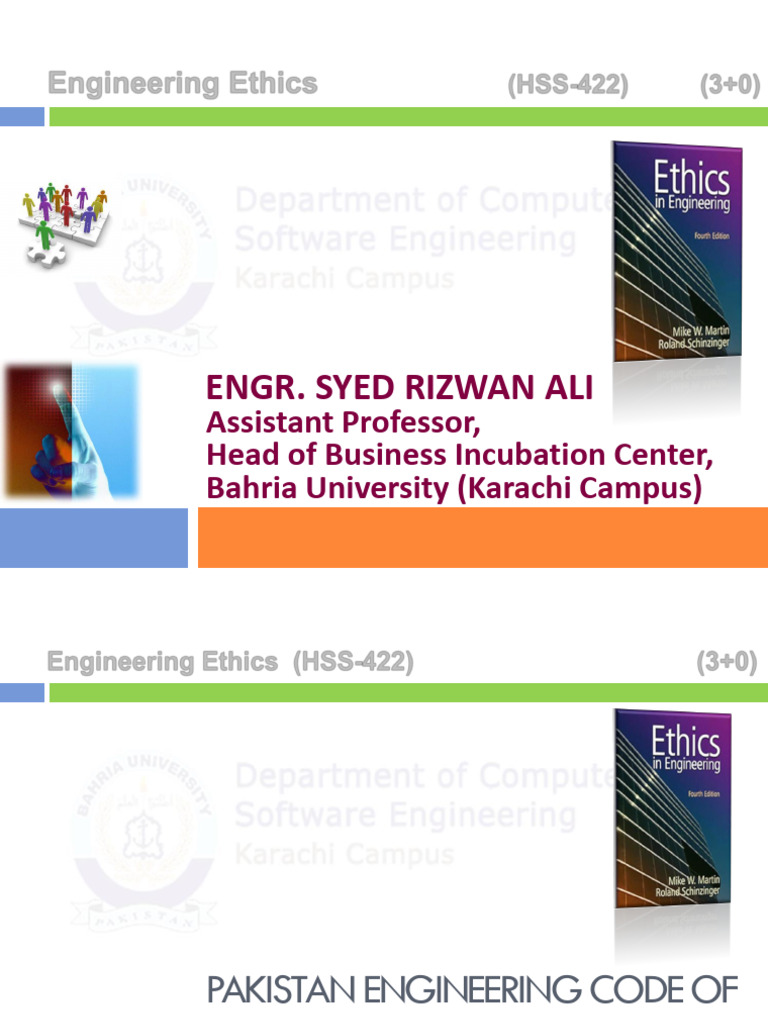 Pakistan Engineering Ethics Overview | PDF | Integrity | Engineering