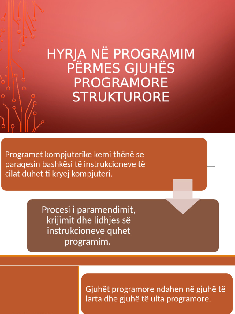 Hyrja Në Programim Përmes Gjuhës Programore Strukturore | PDF