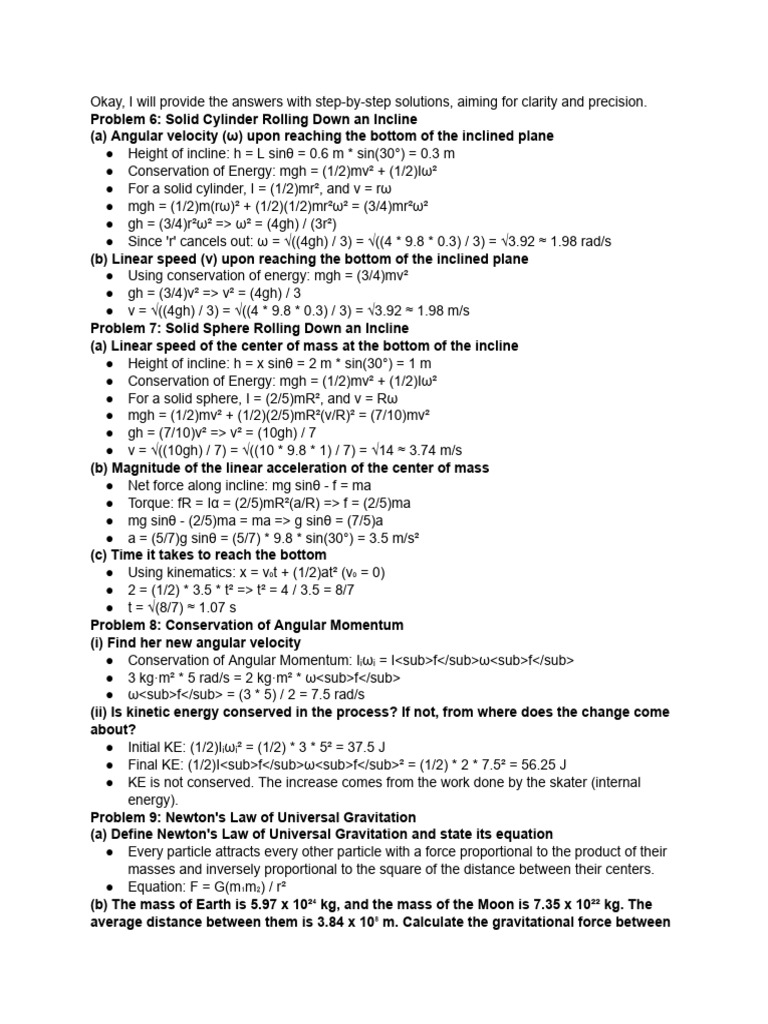 Cursive Writing in Physics Problems | PDF | Gravity | Force