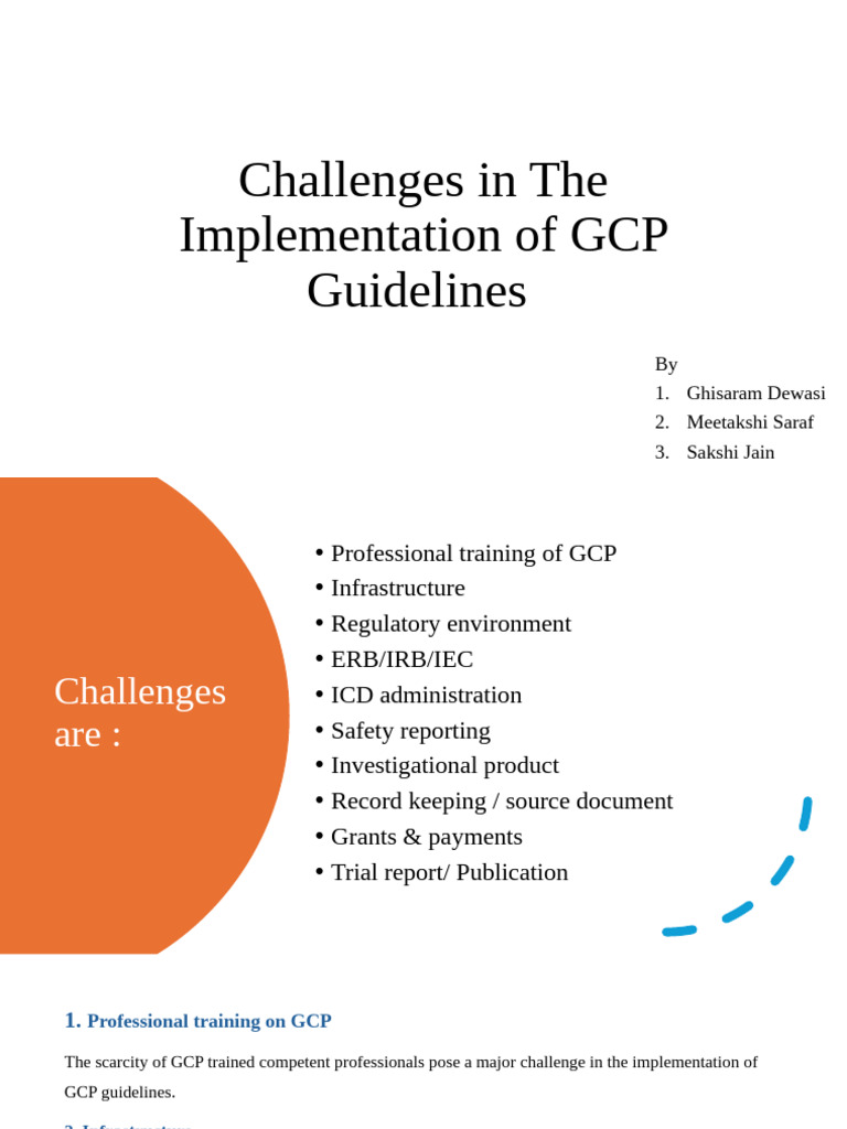 GCP Guidelines Implementation Challenges | PDF | Health Sciences ...