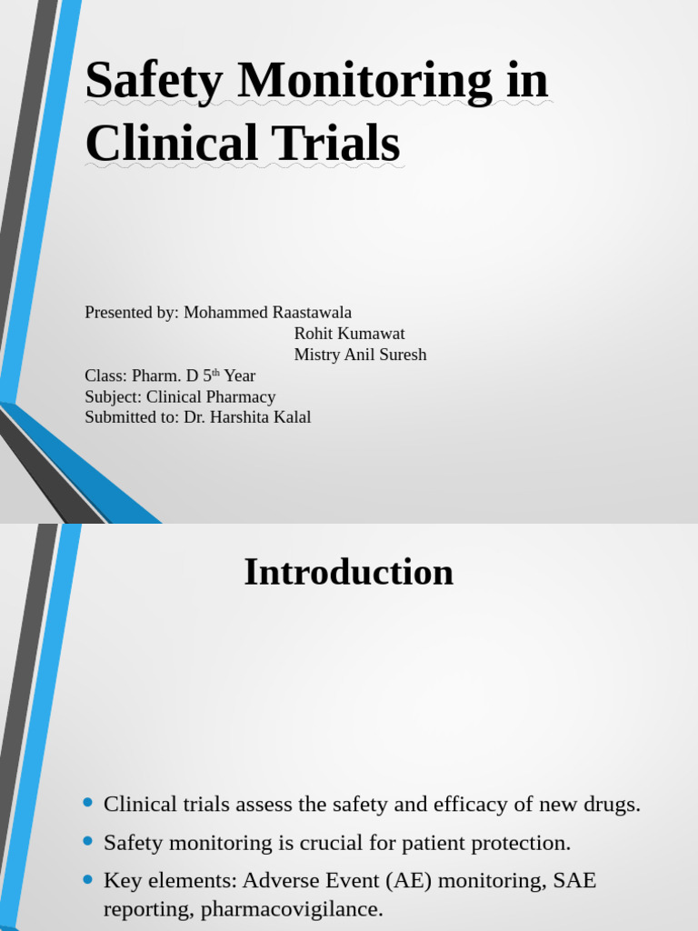 Safety Monitoring in Clinical Trials | PDF | Pharmacovigilance ...