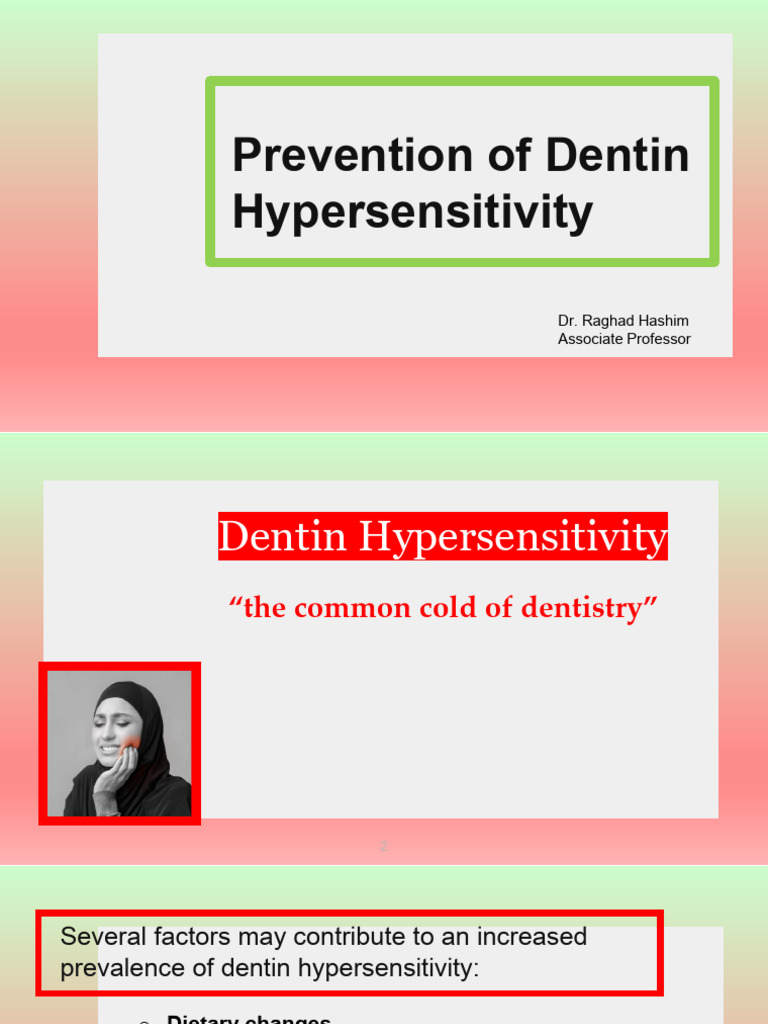 Dentin Hypersensitivity Prevention Guide | PDF | Dentin | Dentistry ...