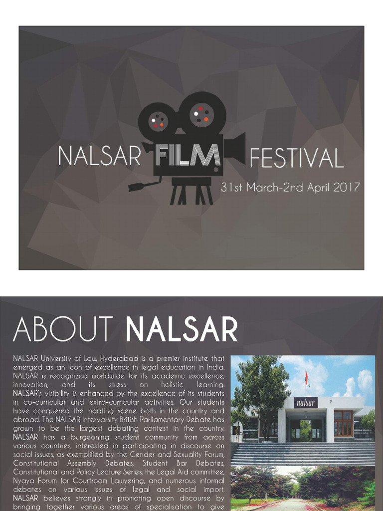 NALSAR Film Festival Brochure | PDF