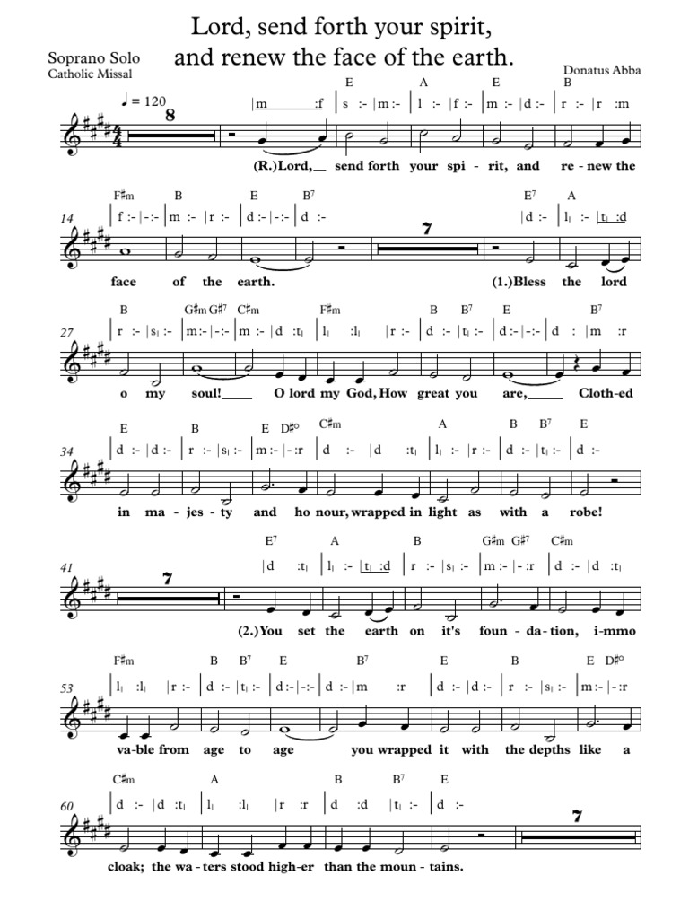 Lord Send Forth You Spirit-Easter Vigil | PDF