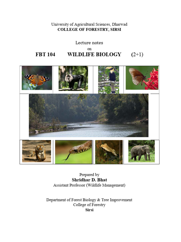FBT 104 Wildlife Biology | PDF | Organisms | Biology