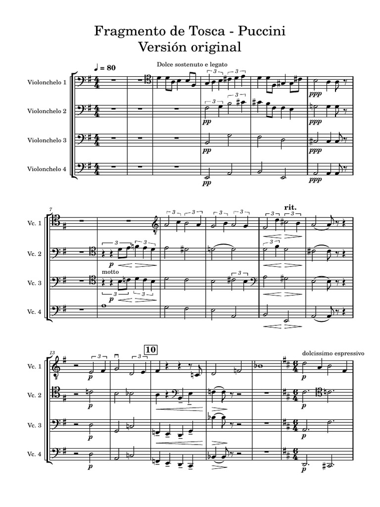 Fragmento Tosca - Original | PDF