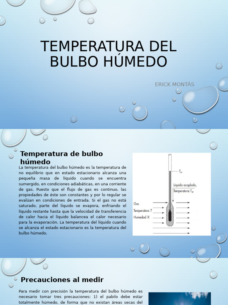 Temperatura Del Bulbo Húmedo | PDF | Humedad | Temperatura