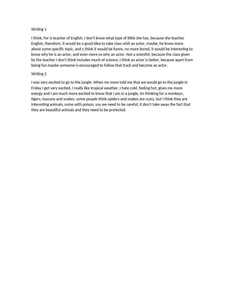 Writing 1,2 Exam | PDF