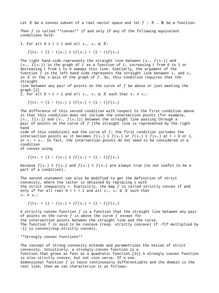 Understanding Convex Functions and Properties | PDF | Norm (Mathematics ...