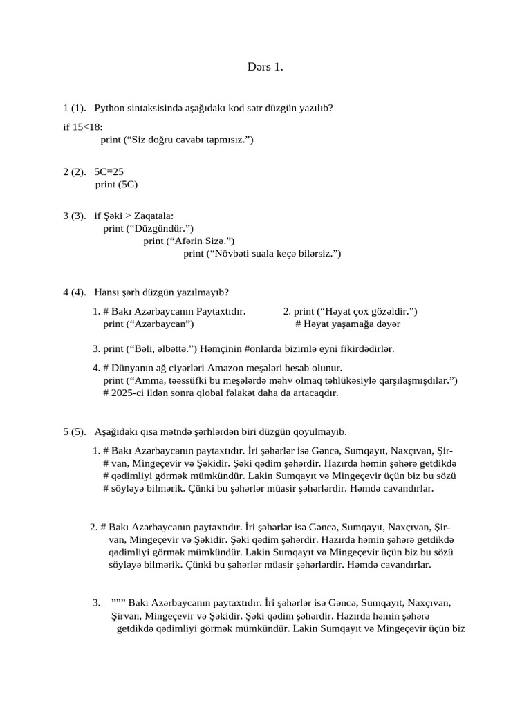 Python Dersler | PDF