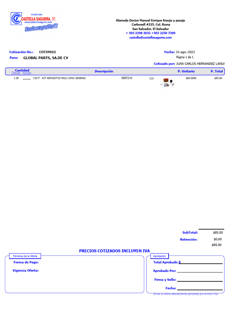 Generador Generac g0057342 - Castella Sagarra | PDF