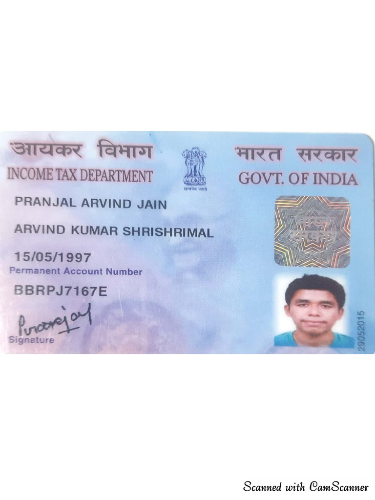 Pranjal - Pan Card | PDF