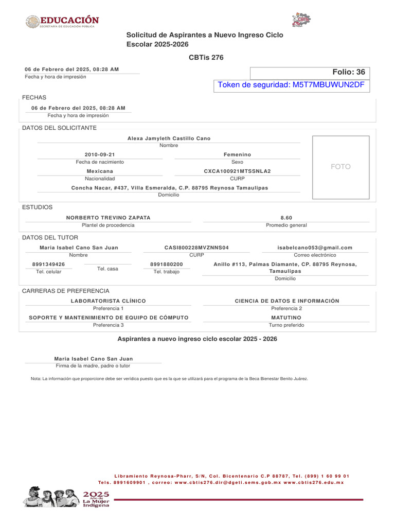 Solicitud Preinscripcion | PDF