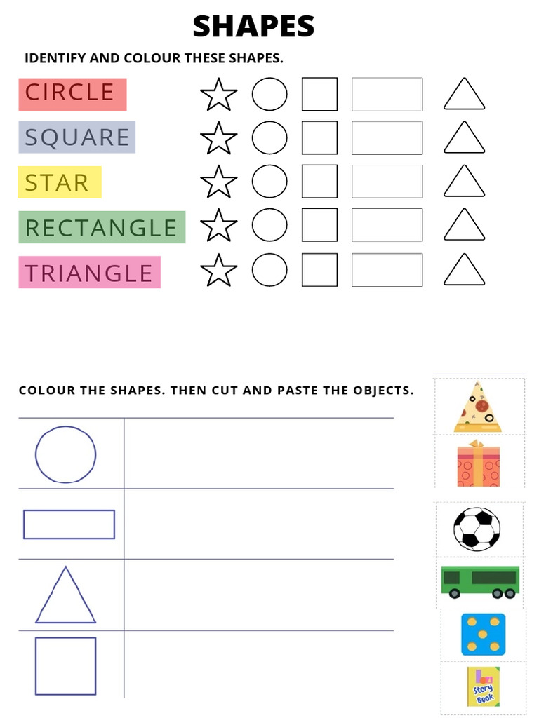 Identify and Color Basic Shapes | PDF