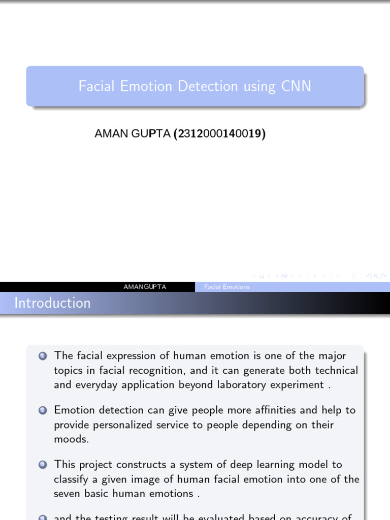 Facial Emotion Detection Using Sa CNN | PDF | Deep Learning | Emotions