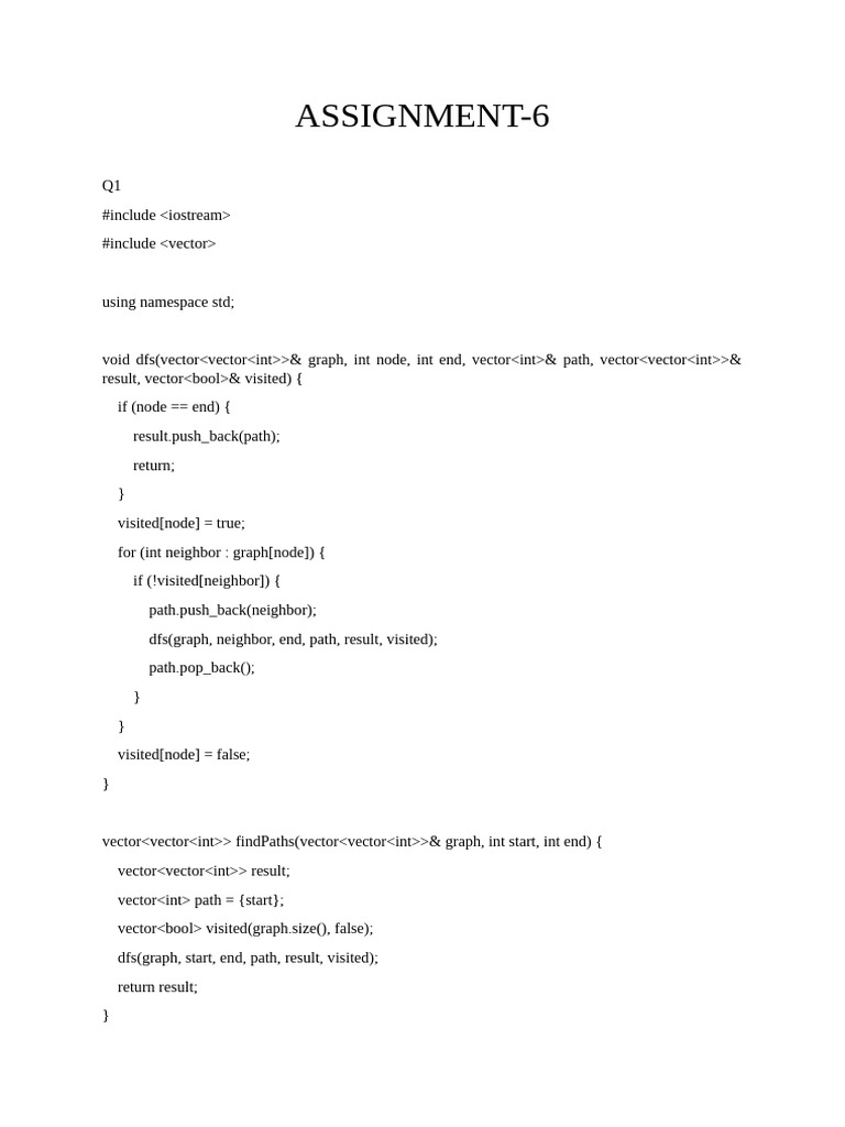 22102030_Assignment-6_A2 | PDF | Vertex (Graph Theory) | Computational Problems