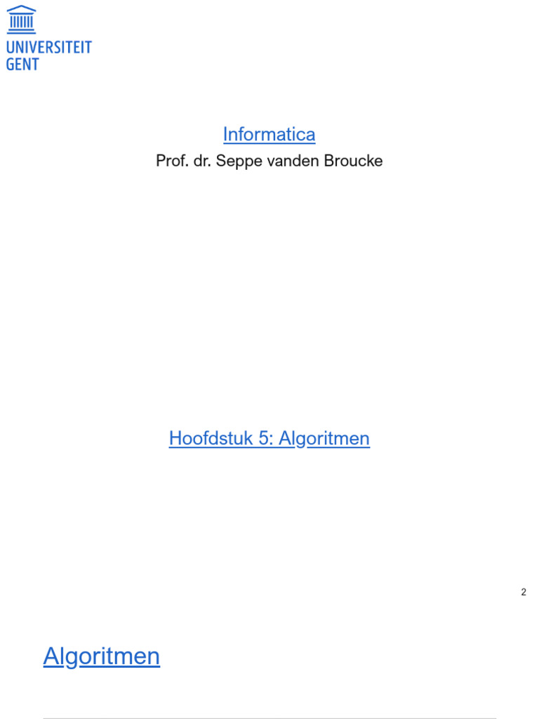 Hoofdstuk_5_-_Algoritmen | PDF