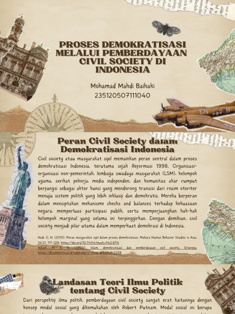 Proses Demokratisasi Melalui Pemberdayaan Civil Society Di Indonesia | PDF