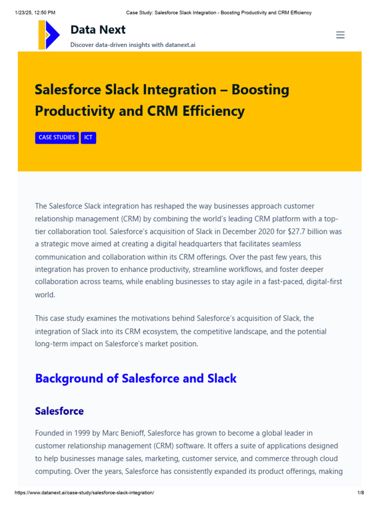 Case Study_ Salesforce Slack Integration - Boosting Productivity and ...