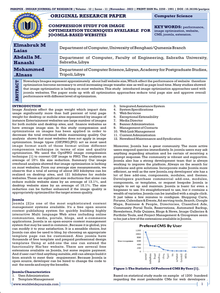 Compression Study For Image Optimization Techniques Available For ...