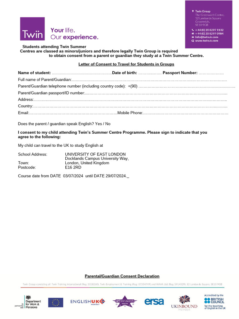 SC - Groups Letter of Consent | PDF | Attention Deficit Hyperactivity ...