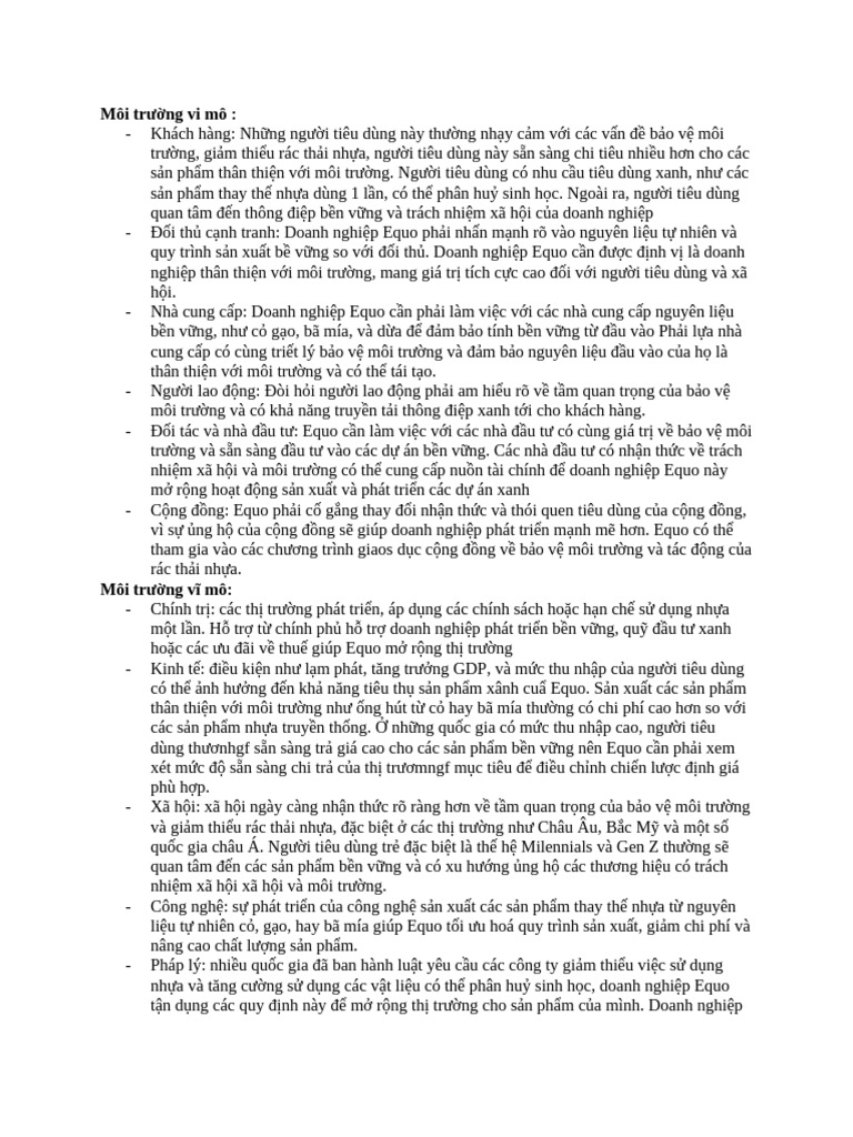 Môi trường vi mô | PDF