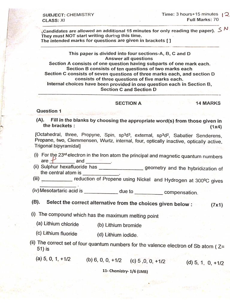 Cl.11, Work Sheet | PDF