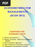 2022econometrics Chapter One by Habtamu | PDF | Econometrics | Statistics