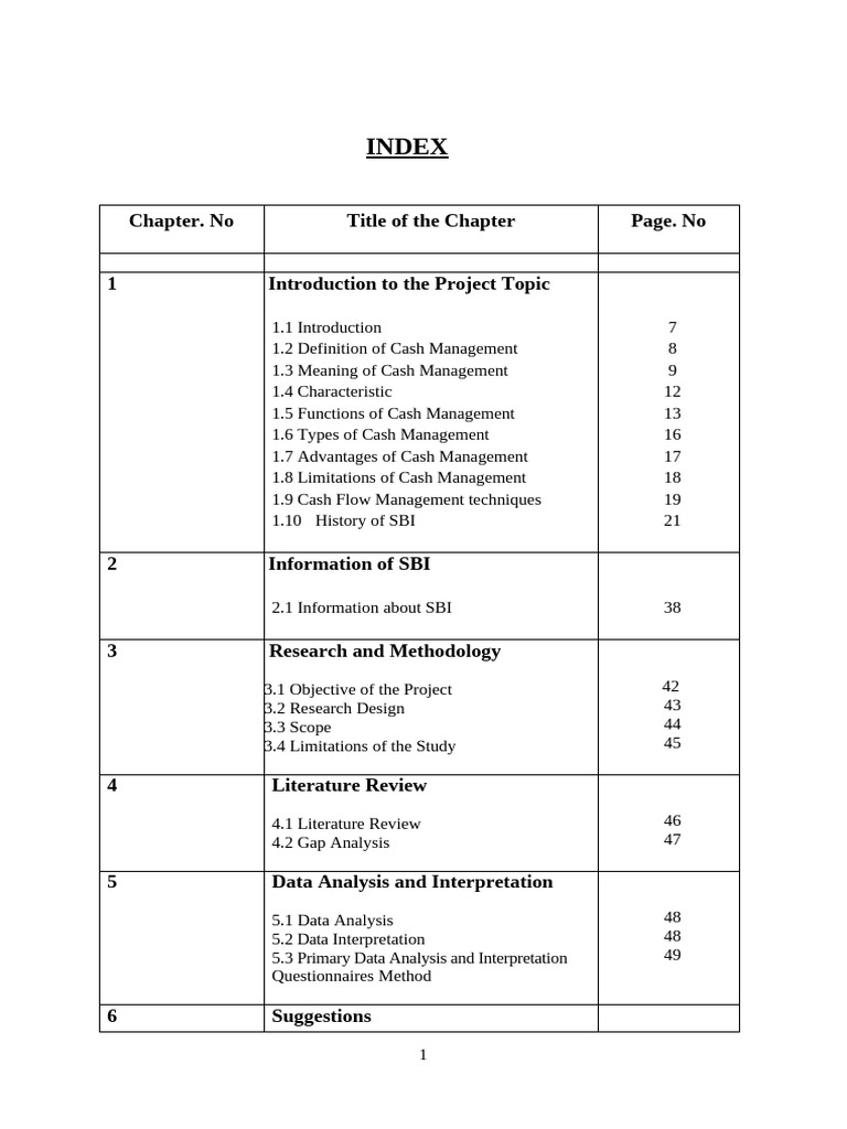 03 Cash Management in SBI Effect On Their Customers Docx 3 1 3 Repaired | PDF | Data Analysis ...