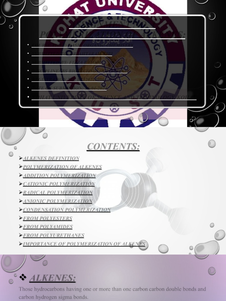 Polymerization Of Alkenes Final Fizza Pdf Polymerization Alkene