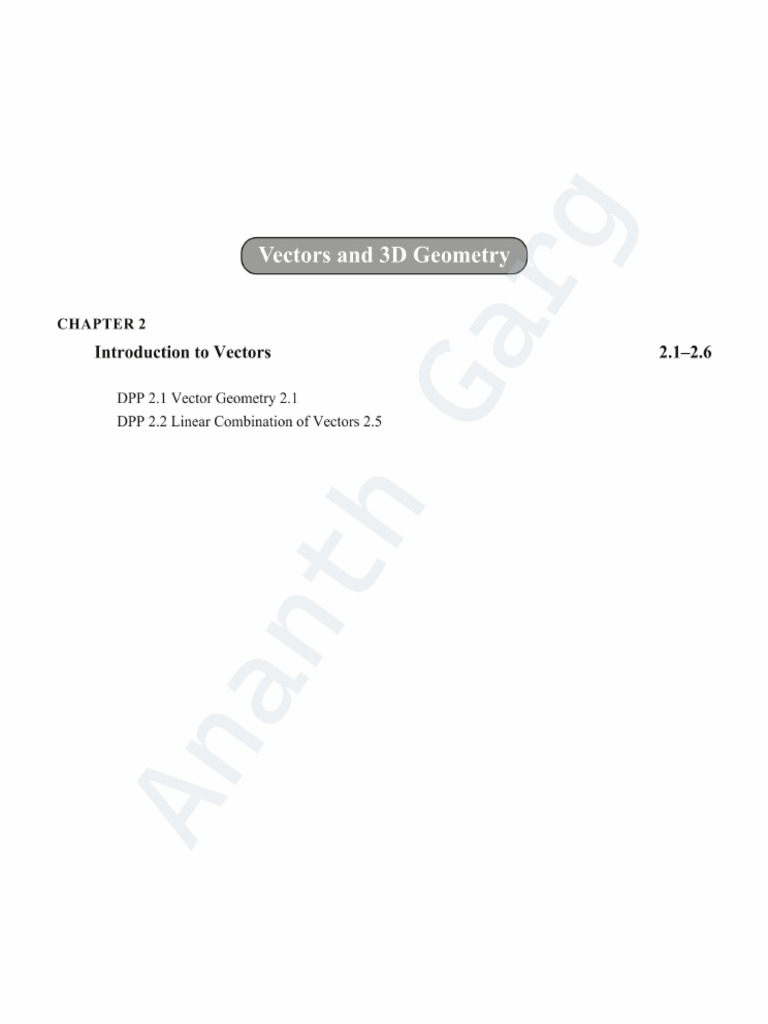 2. Introduction to Vectors DPP | PDF