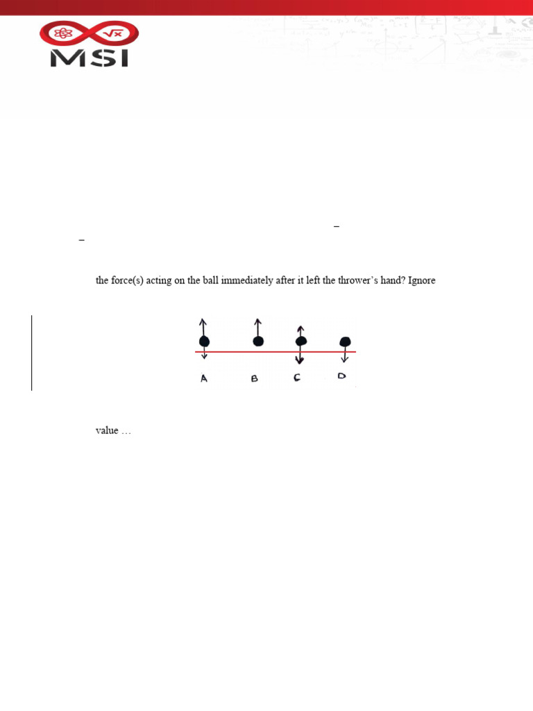Vertical Projectile Motion Test 2 | PDF | Drag (Physics) | Applied And ...